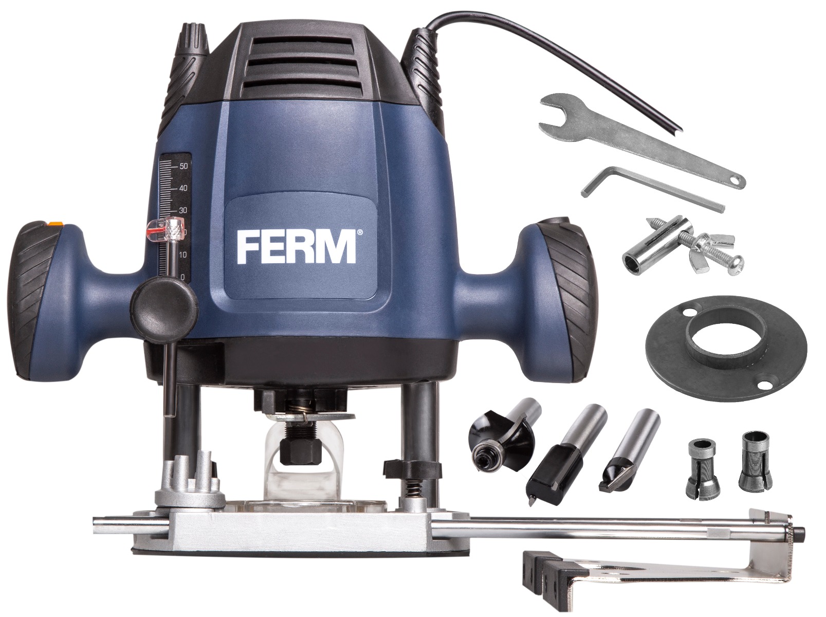 FERM Fresatrice verticale 1200W - 6,8 mm. Velocità variabile. Cavo di ...